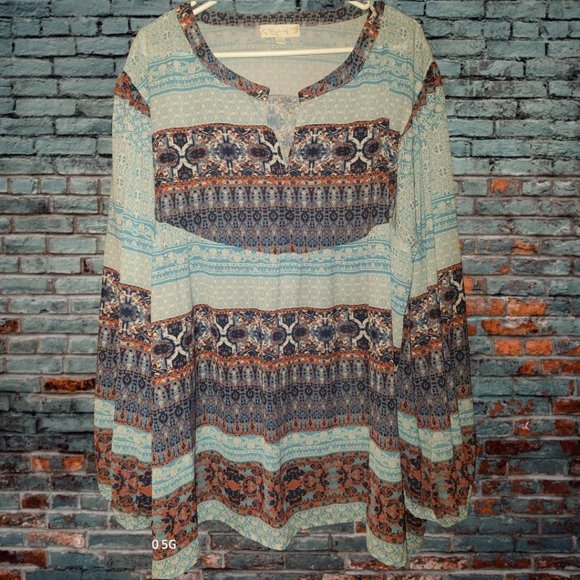Suzanne Betro | Tops | Weekend Suzanne Betro Boho Pull Over Top Size 4x ...